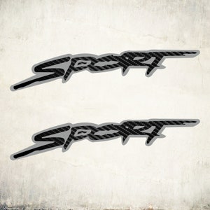 Sport Stickers Decals Ford Silverado, Truck, Dodge, Black Fiber Carbon ...