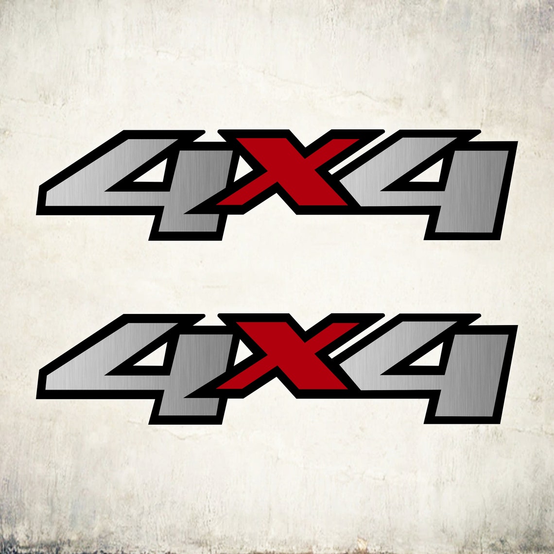4X4 Decal Stickers Brushe Chrome Silverado Truck Chevrolet - Etsy