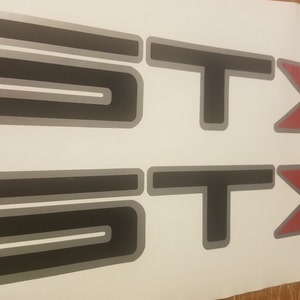 STX Decal Stickers, Black Matte Gray Red Ford (set ) - Etsy