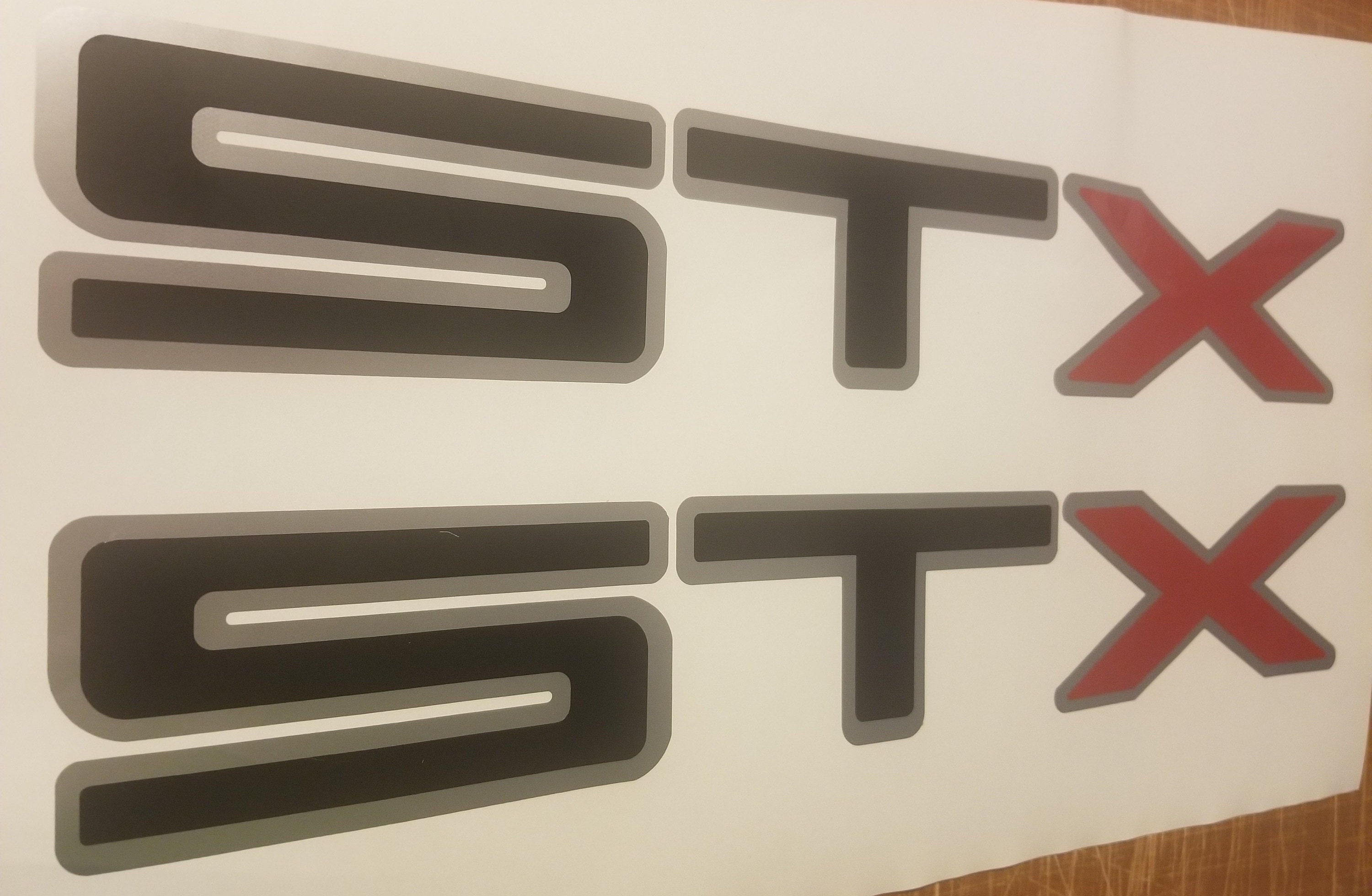 STX Decal Stickers Black Matte Gray Red Ford set - Etsy