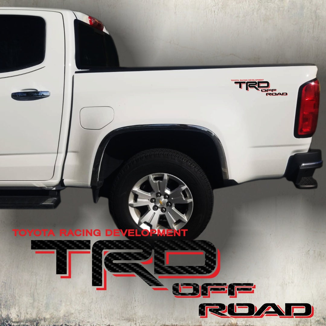 TOYOTA TRD off Road, Decal Sticker Carbon Fiber Black and Red (SET) - Etsy
