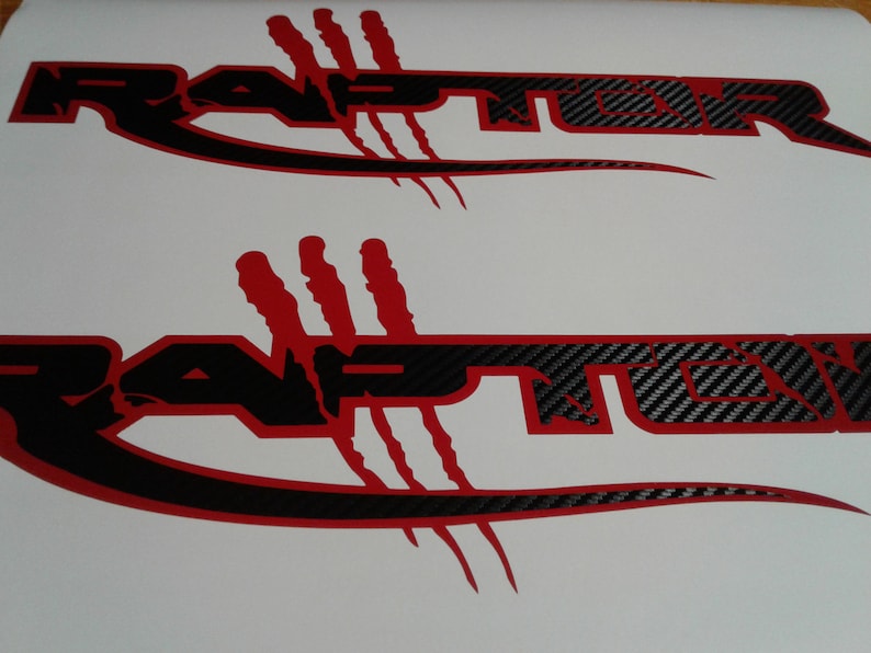 RAPTOR Vinyl Decal Sticker Carbon Fiber set - Etsy