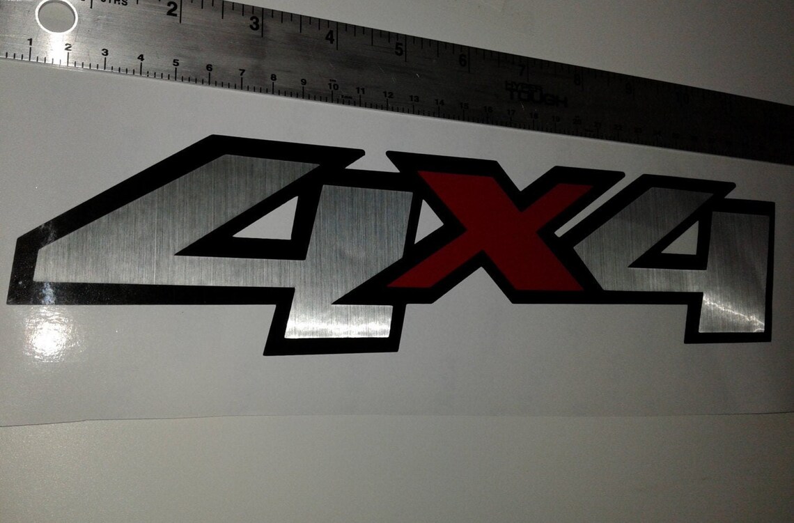 4X4 Decal Stickers Brushe Chrome Silverado Truck Chevrolet - Etsy