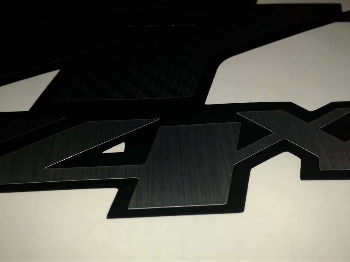 Z71 4x4 decals sticker carbon fiber and brushed chromo | Etsy