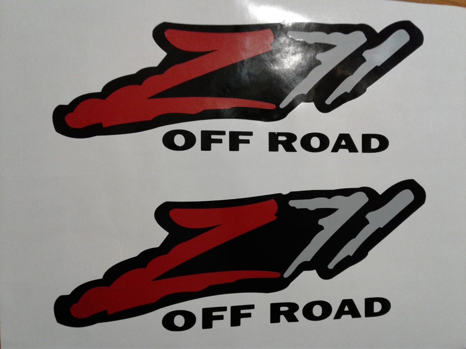 Z71 off Road Decals, Sticker Vinyl Silverado Tahoe GMC SET Red and Gray ...