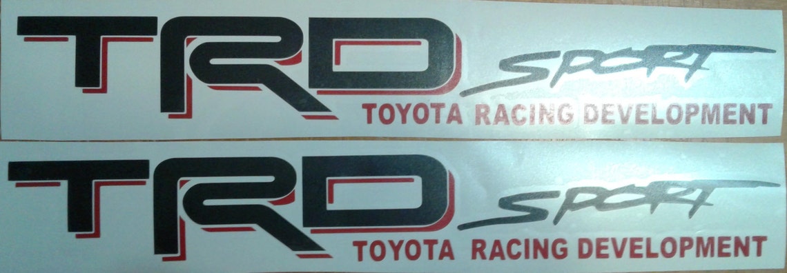TRD Sport Decal Sticker Toyota Black Matte and Red TRUCK - Etsy