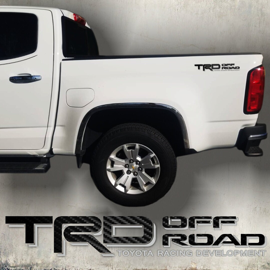 TOYOTA TRD off Road Decal Sticker Fiber Carbon and Gray SET - Etsy