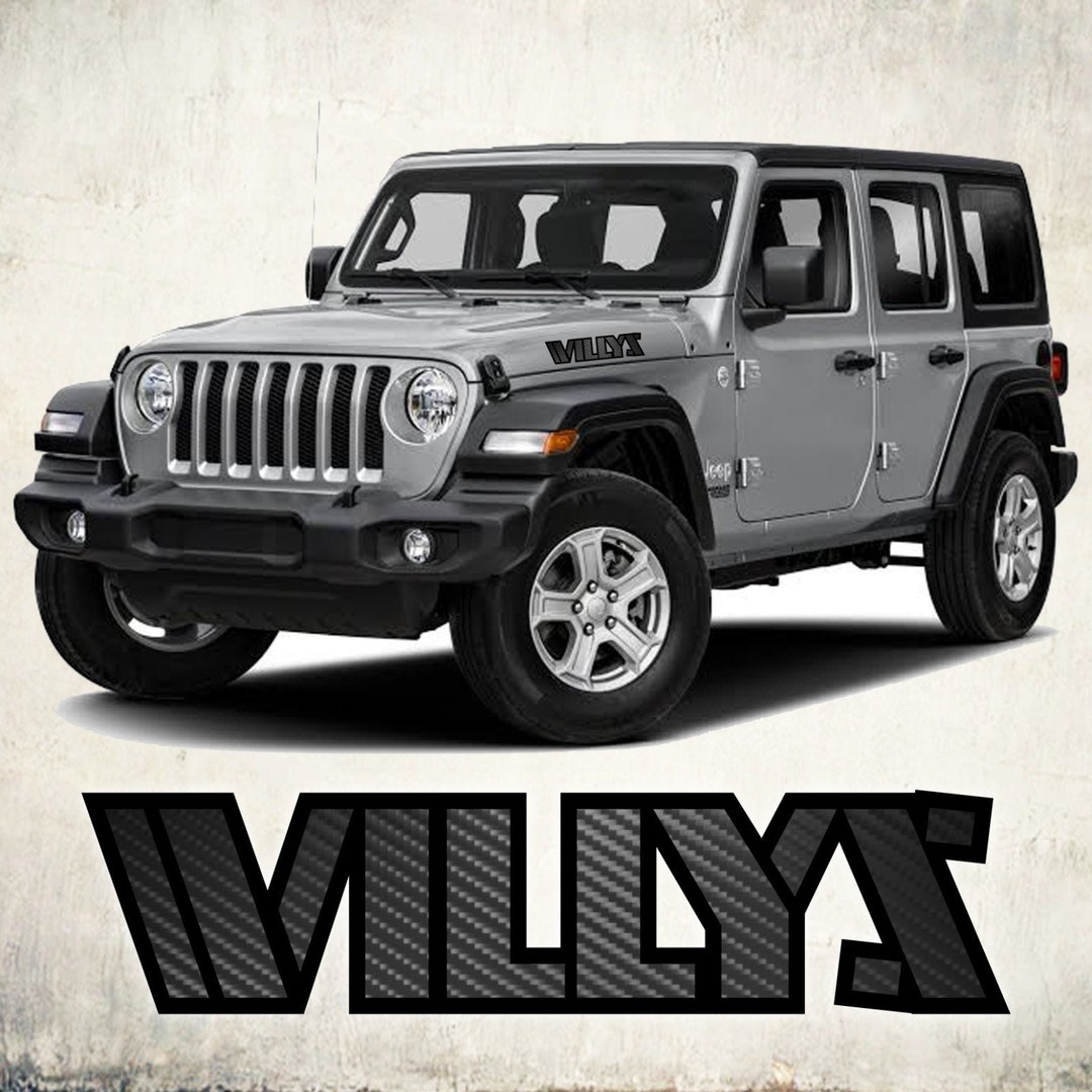 Willys Carbon Fiber Black, Decal Sticker SET, Cut - Etsy