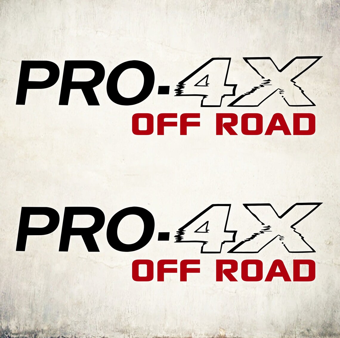 PRO 4X off road decal sticker black matte and red SET truck | Etsy