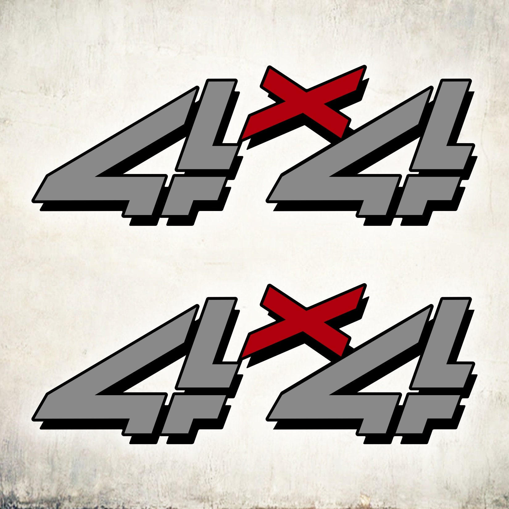 4x4 Decal Sticker Silver SILVERADO TRUCK CHEVROLET set - Etsy