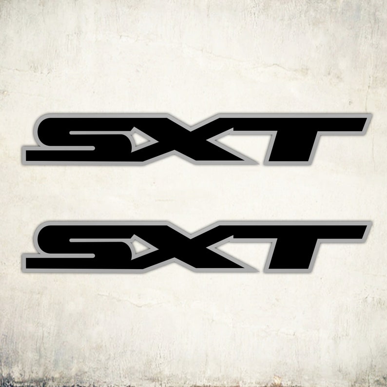 SXT Decal Sticker Flat Black TRUCK set Dodge - Etsy