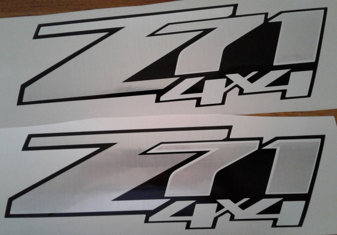 Z71 4x4 Stickers Decal Chromo Brushed Silverado Truck set - Etsy