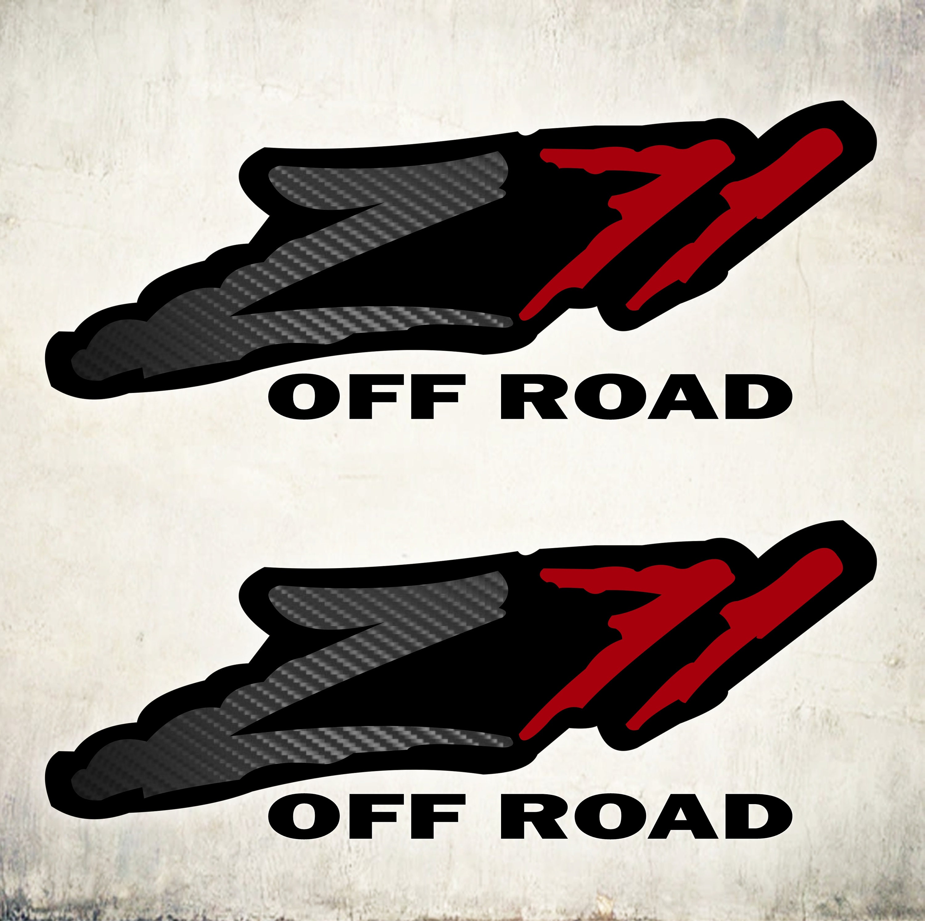 Z71 off Road Decals, Sticker Vinyl Silverado SET Carbon Fiber Dinamic ...