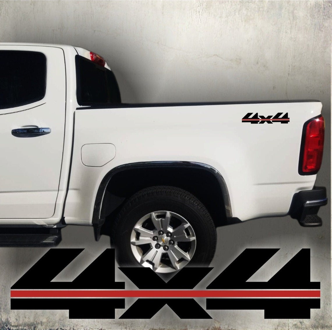 4X4 Sport DECAL Stickers Black Matte and Red Truckset - Etsy