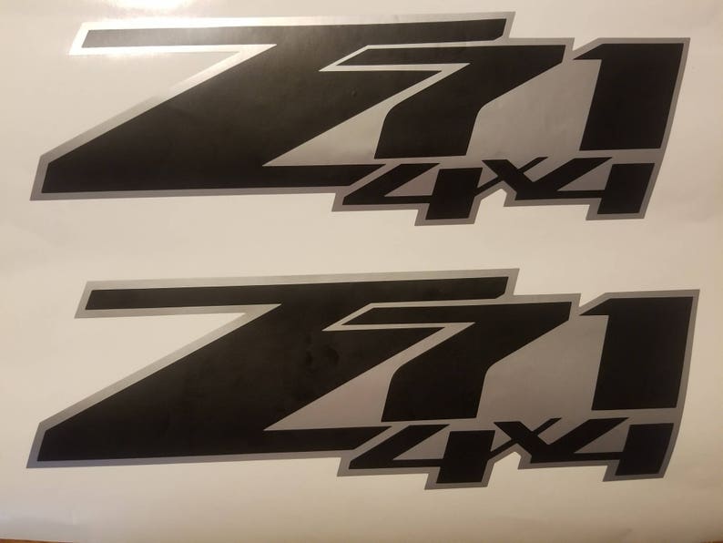 Z71 4x4 decals stickers black matte silverado truck chevrolet | Etsy