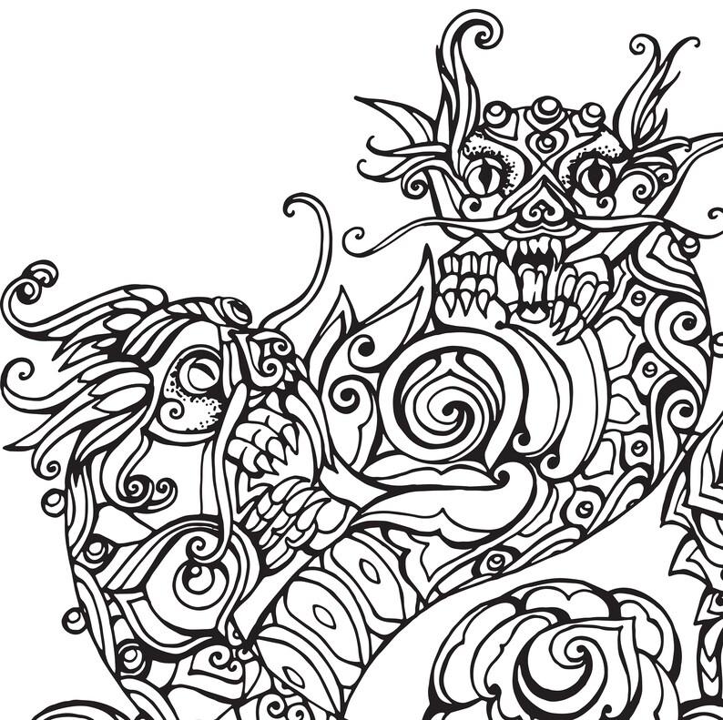 Coiling Dragons - Etsy