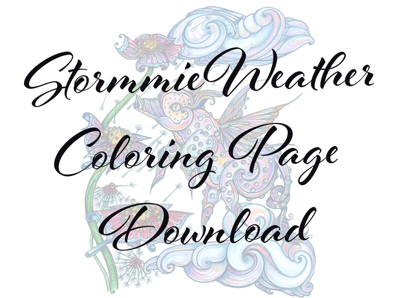 Flying Pig, Color Page, Instant Download, Stormmie’s Creatures ...