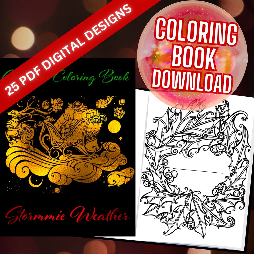 Chrismas, Christmas Coloring Book | Instant Download, Digital ...