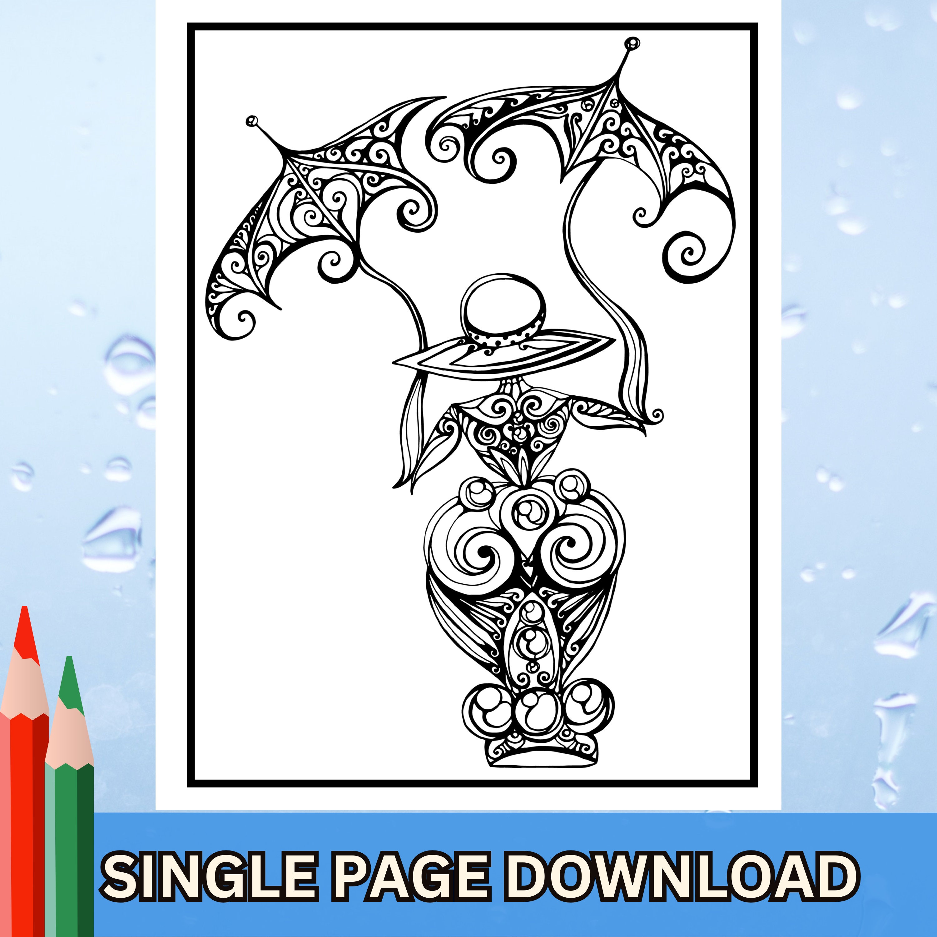 Teacup Color Page Digital Instant Download, Printable, PDF, Stress ...