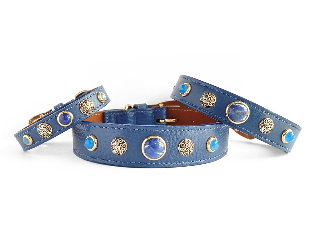 Dog Collar With Healing Gemstones and Crystals to Relax and Calm ...