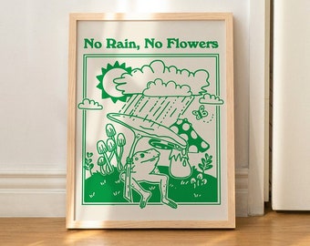 Retro Dancing Frogs Wall Print, Vintage Frog Illustration, Trendy ...