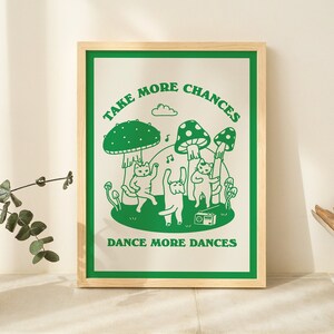 Retro Dancing Cats Wall Print, Vintage Cat Illustration, Trendy Posters ...
