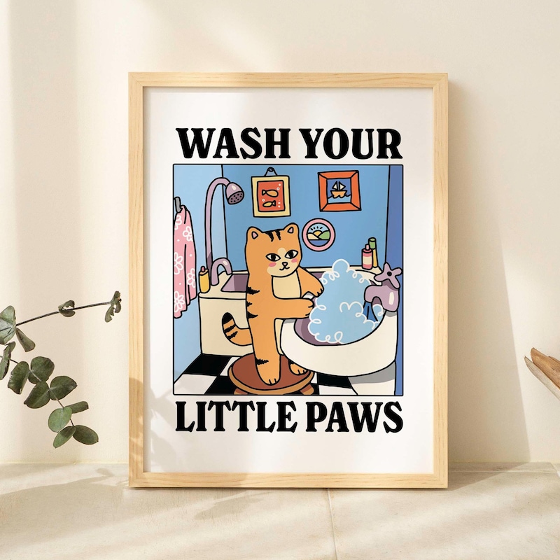 Orange Tabby Cat Wall Print - Etsy