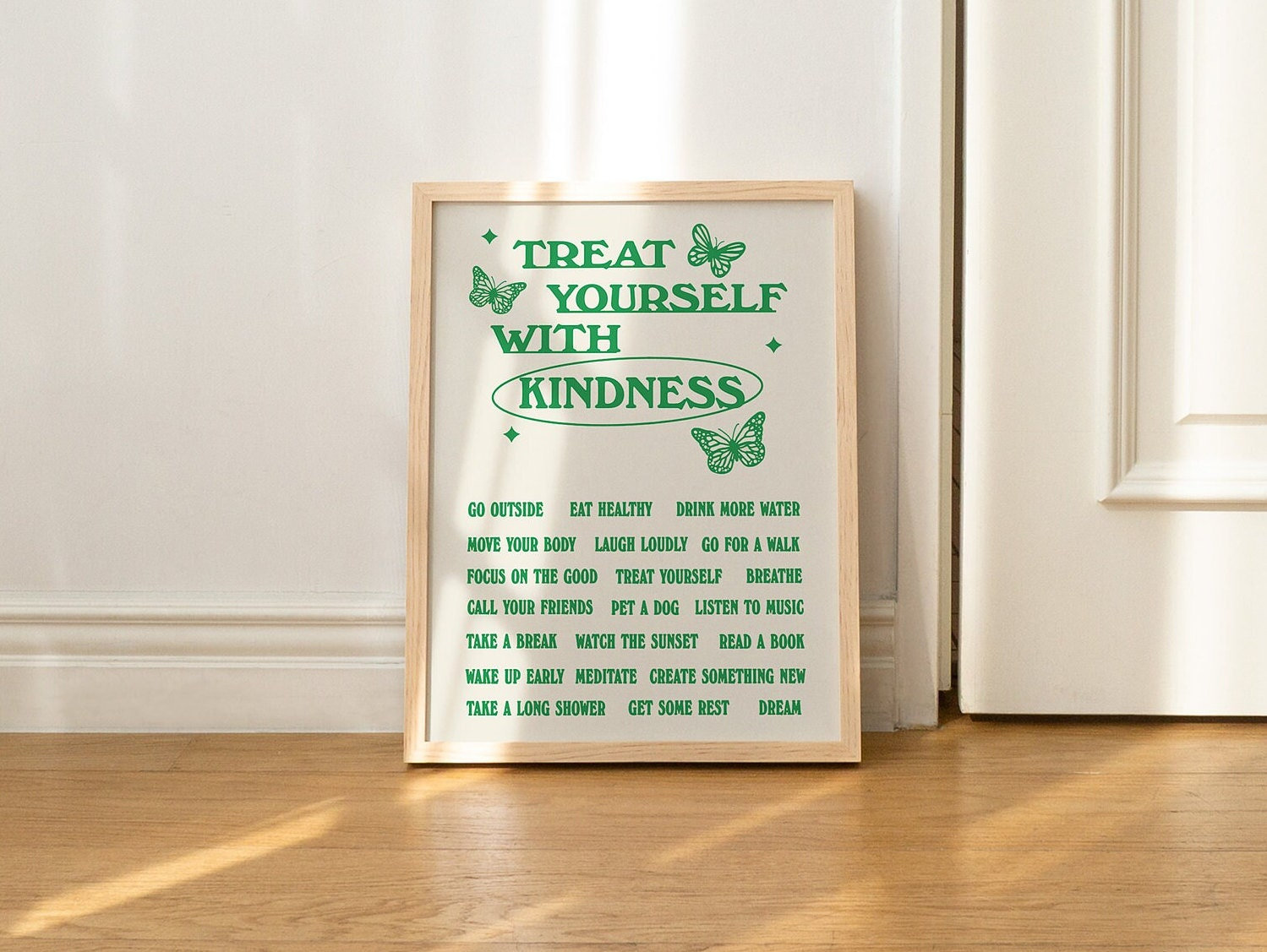 Affirmations Wall Print, Positive Self Care Poster