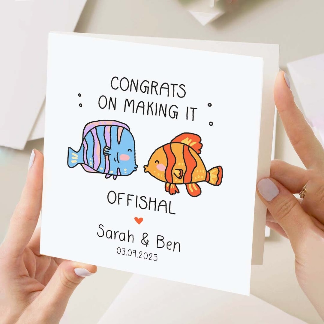Punny Congrats on Making It Offishal Engagement Card, Personalised ...