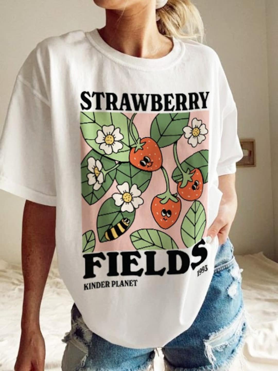 Strawberry Shirt Strawberry Clothes Strawberry Top Garden Shirt ...