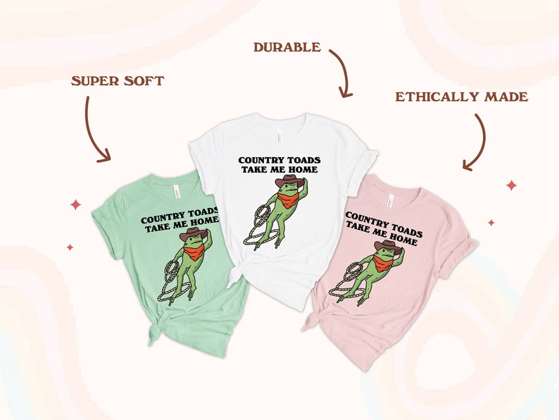 Cowboy Frog Tshirt, Funny Western Froggy Shirt, Cottagecore Froggy Tee ...