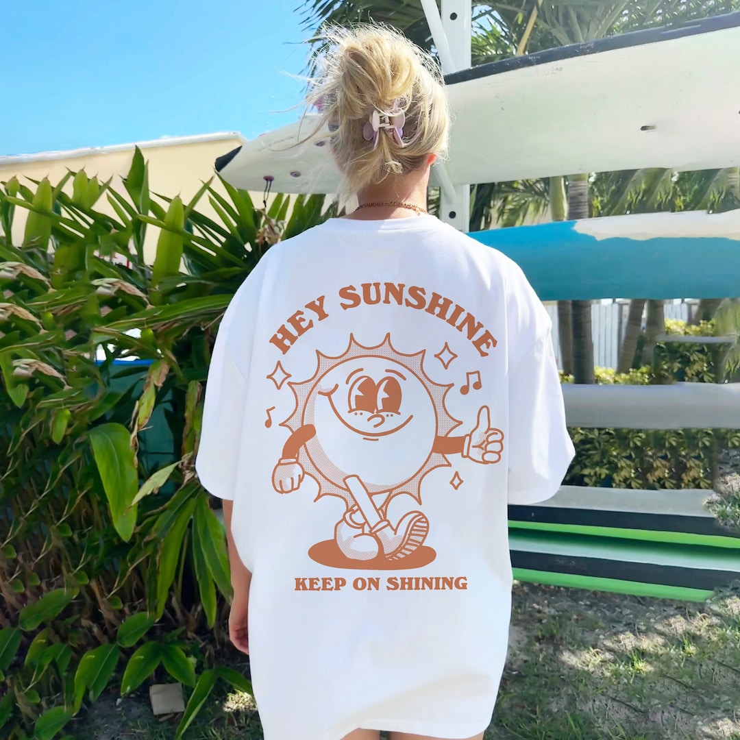 Hey Sunshine Tshirt, Retro Character Shirt, Trendy 90s Aesthtic , Cute ...