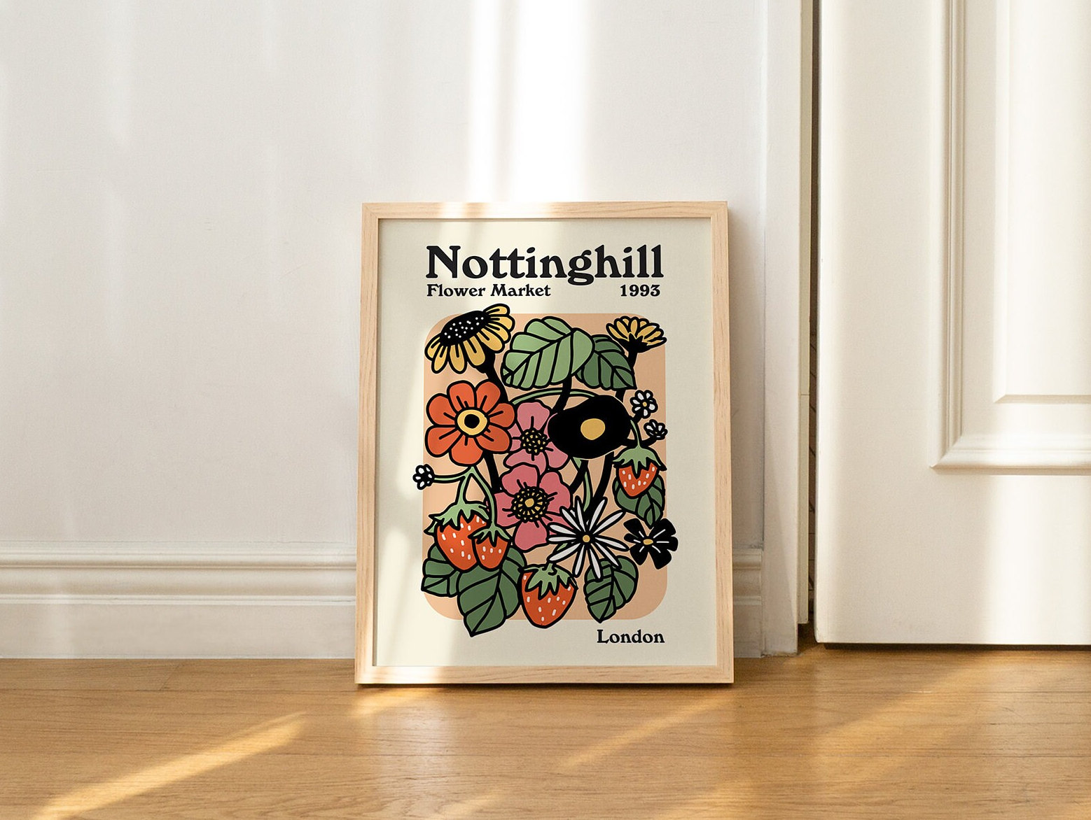 Retro Flower Market Poster Botanical Print Flower Poster | Etsy