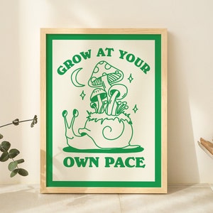 Retro Quote Wall Print, Colorful Wall Art Illustration, Groovy Wall ...