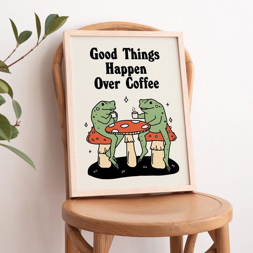 Retro Frog Wall Art Digital Download Printable Art 1970s - Etsy