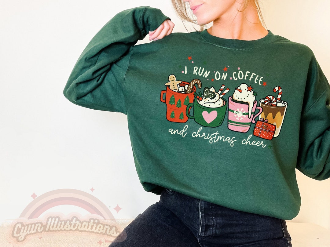 Christmas Coffee Shirt, Cute Christmas Sweatshirt, Coffee Lover Tee ...