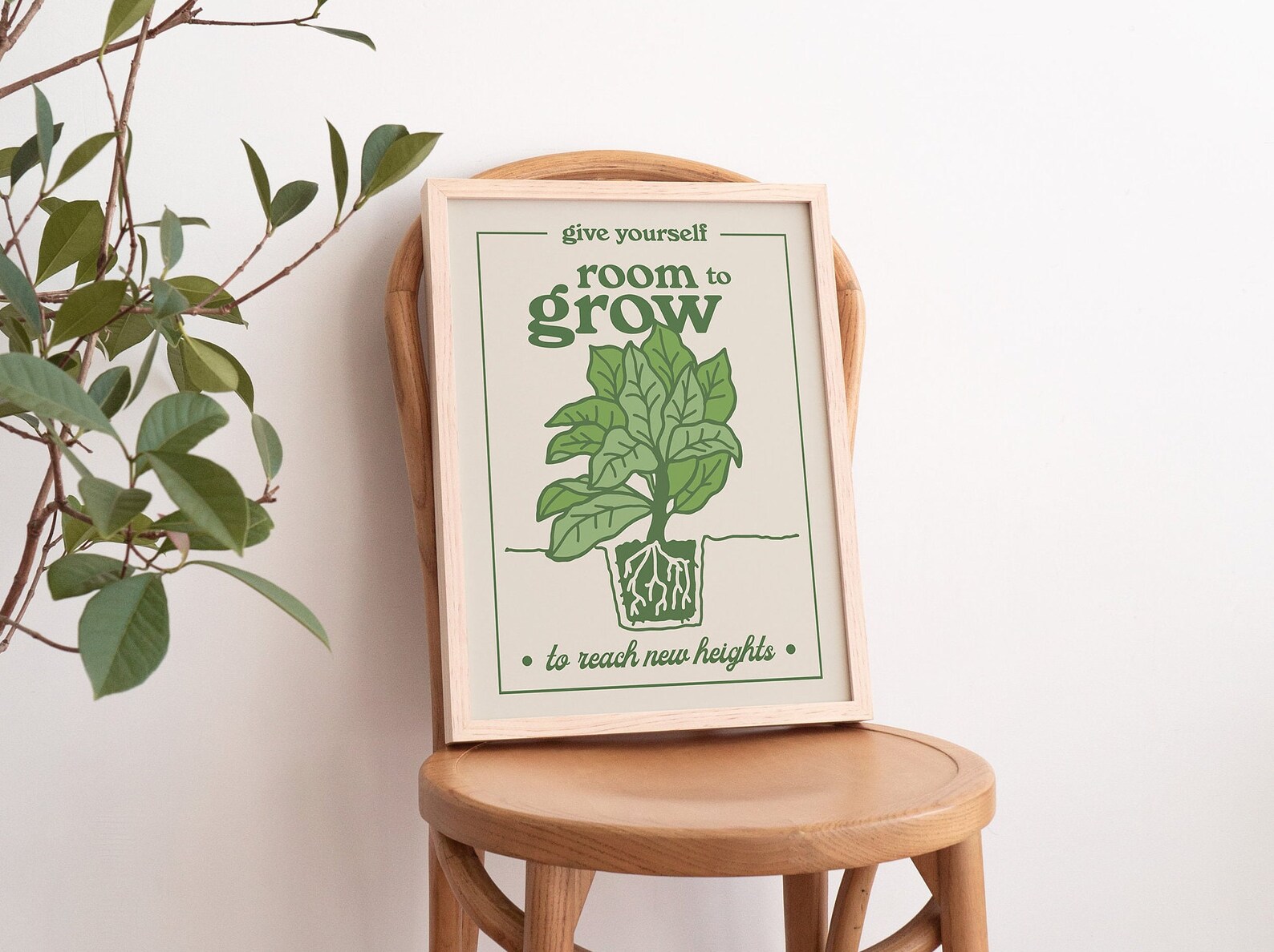 Boho Botanical Print Aesthetic Poster Floral Wall Art - Etsy