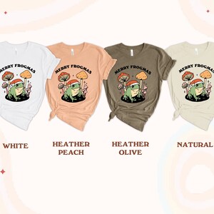 Retro Frog Christmas Tshirt, Merry Frogmas Shirt, Cottagecore Mushroom ...