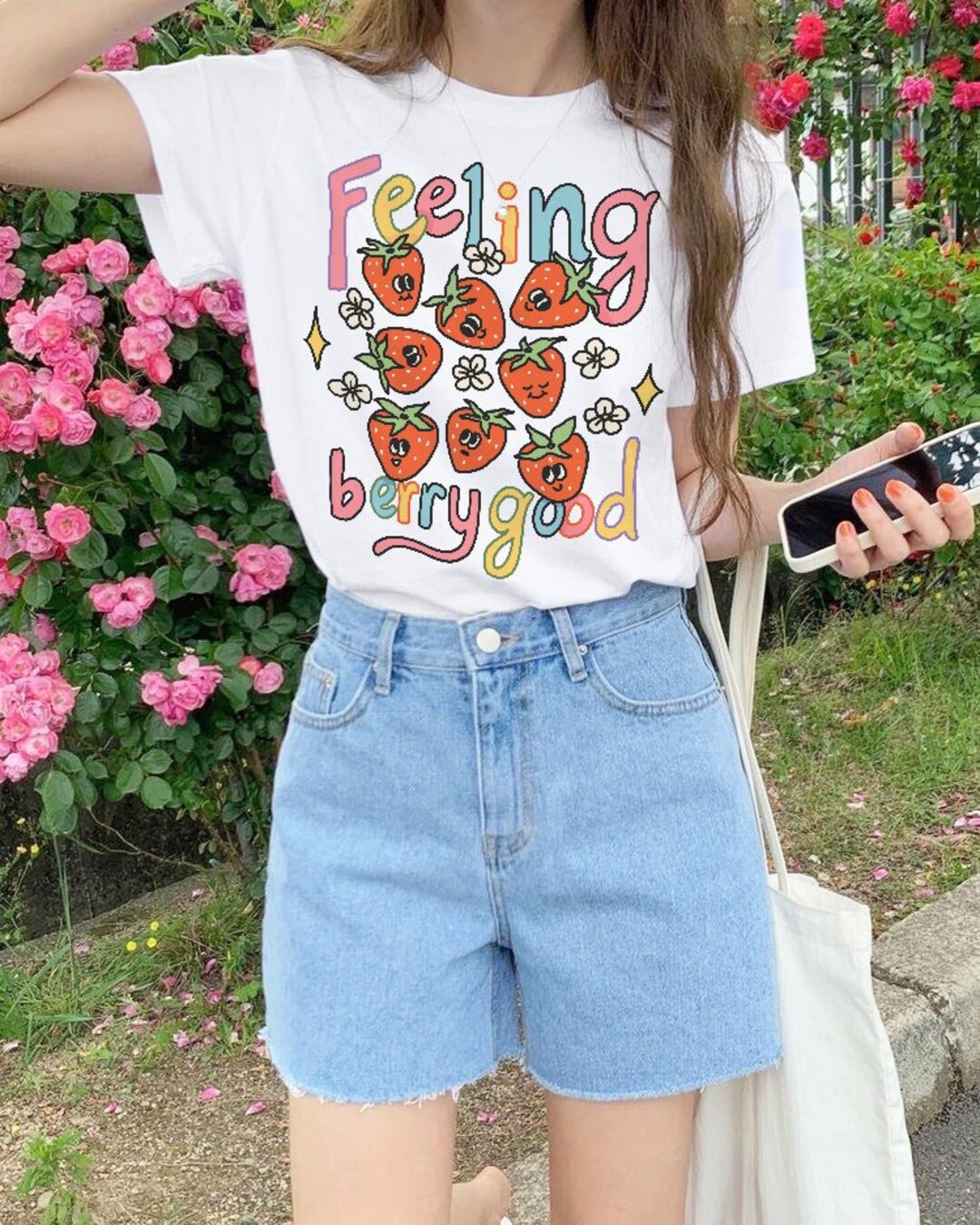 Feeling Berry Good Strawberry Tshirt, Cottagecore Fruit Shirt, Retro ...