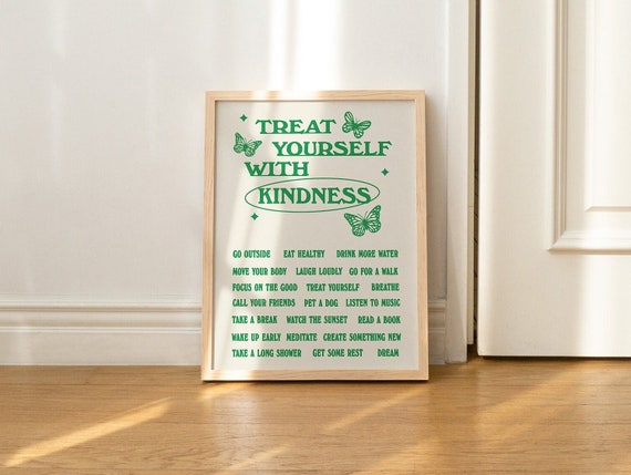 Affirmations Wall Print Positive Self Care Poster Trendy - Etsy
