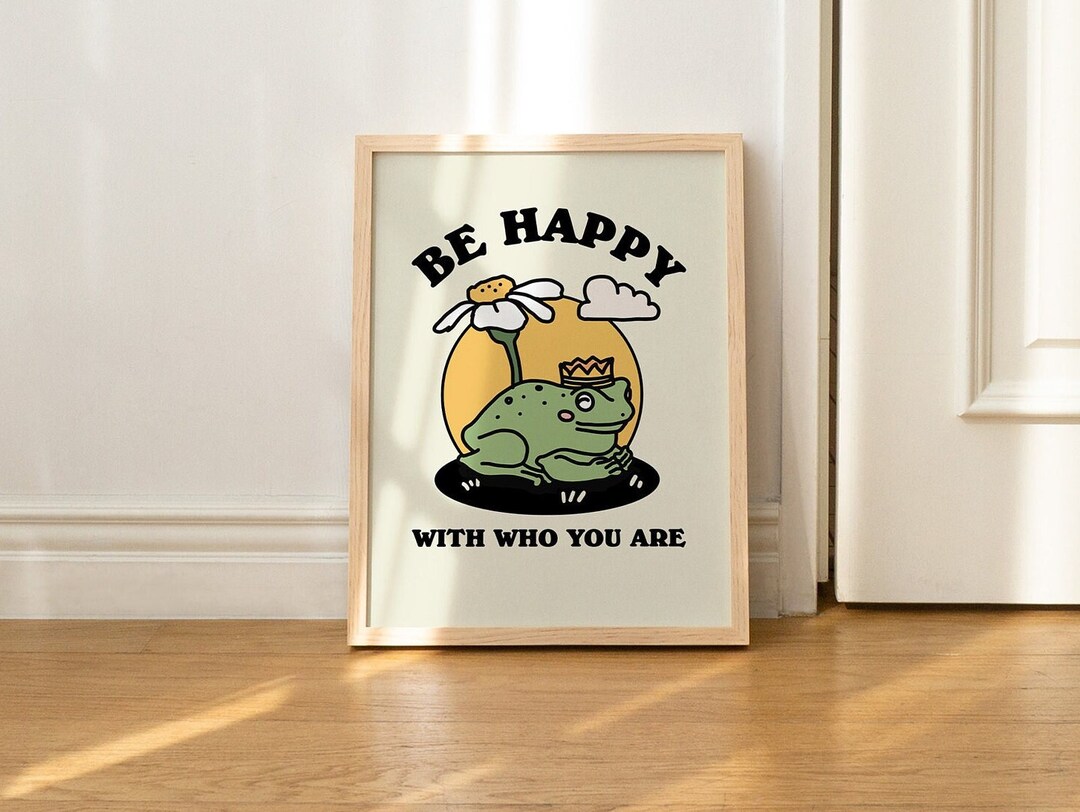 Cute Frog Print, Love Yourself Self Care Prints, Positive Quote Poster ...