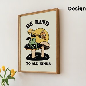 SET OF 6 Frog Wall Prints, Cute Gallery Wall Print Set, Retro Positive ...