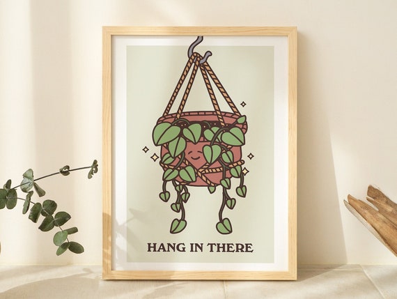 Green Plant Poster Cute Quote Wall Art Print Botanical Wall - Etsy