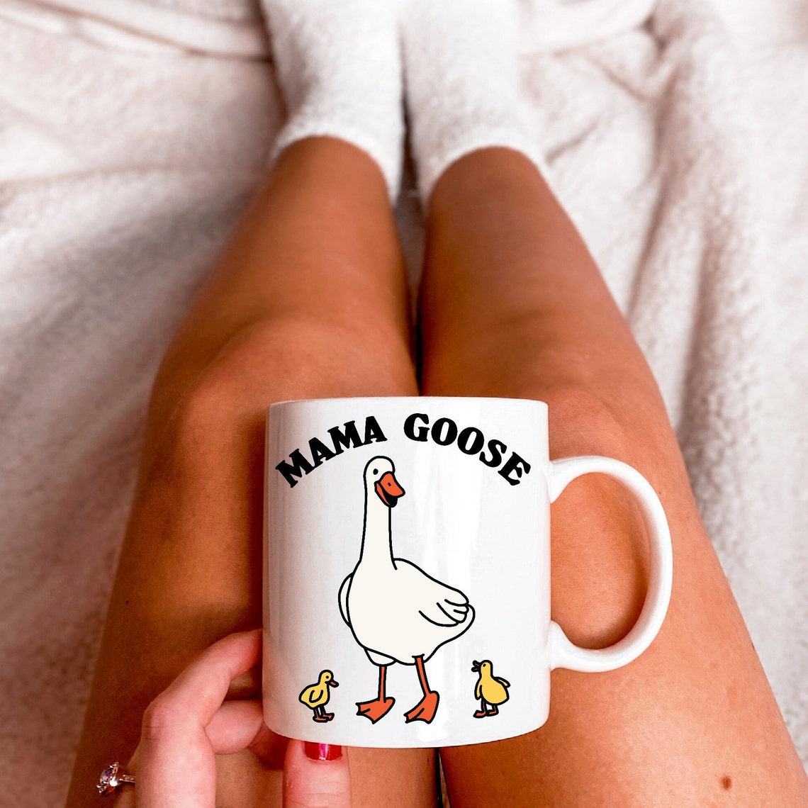 Mama Goose Mug, Cute Mothers Day Ceramic Cup, Mom Gift Coffee Mug, Cute ...