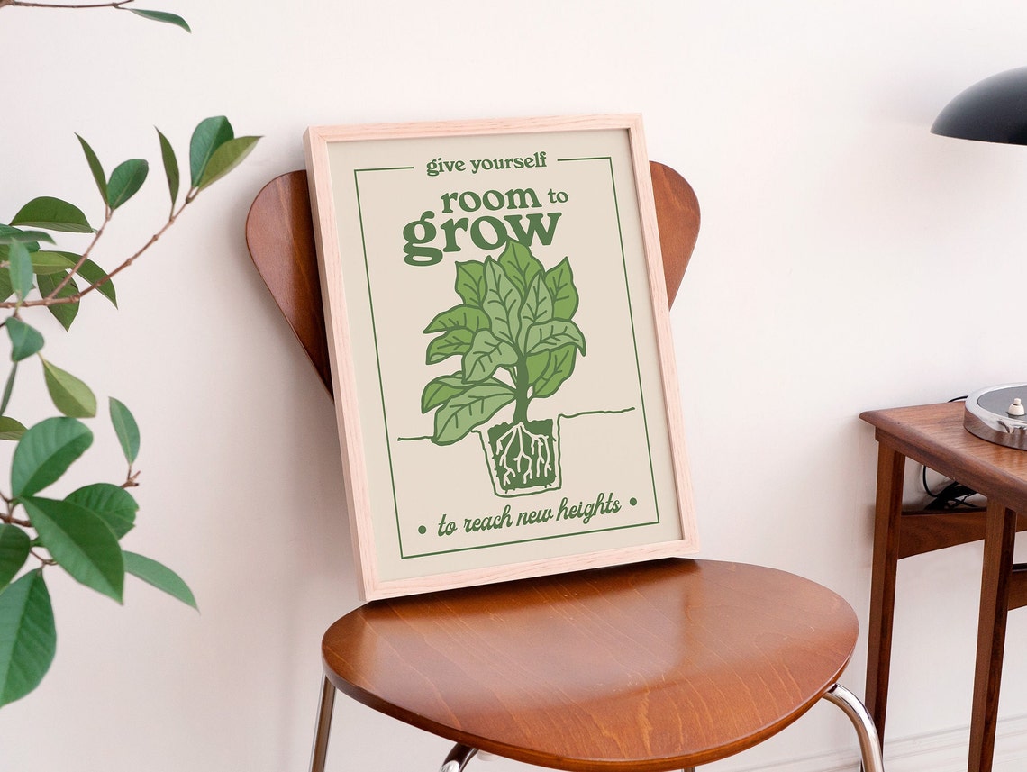 Boho Botanical Print Aesthetic Poster Floral Wall Art - Etsy