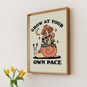 Retro Quote Wall Print, Colorful Wall Art Illustration, Groovy Wall ...