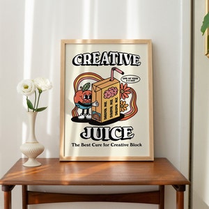 SET OF 2 Groovy Retro Wall Prints, Positive Quotes, Gallery Wall Self ...