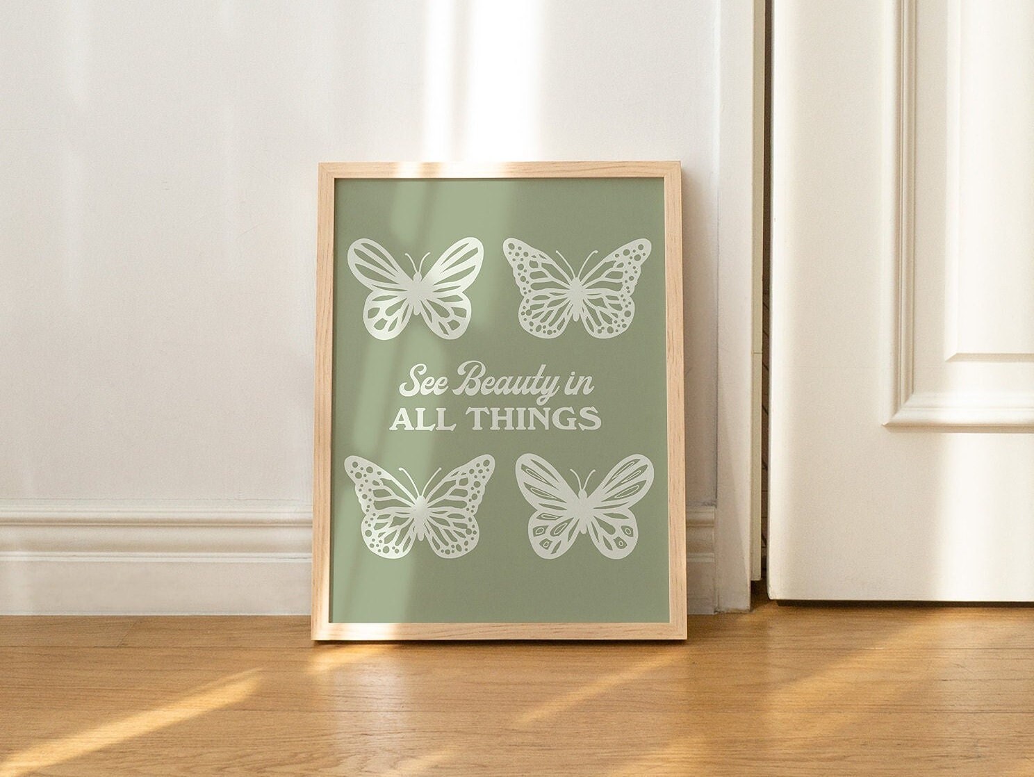Boho Art Print Aesthetic Quote Wall Art Butterfly Poster - Etsy
