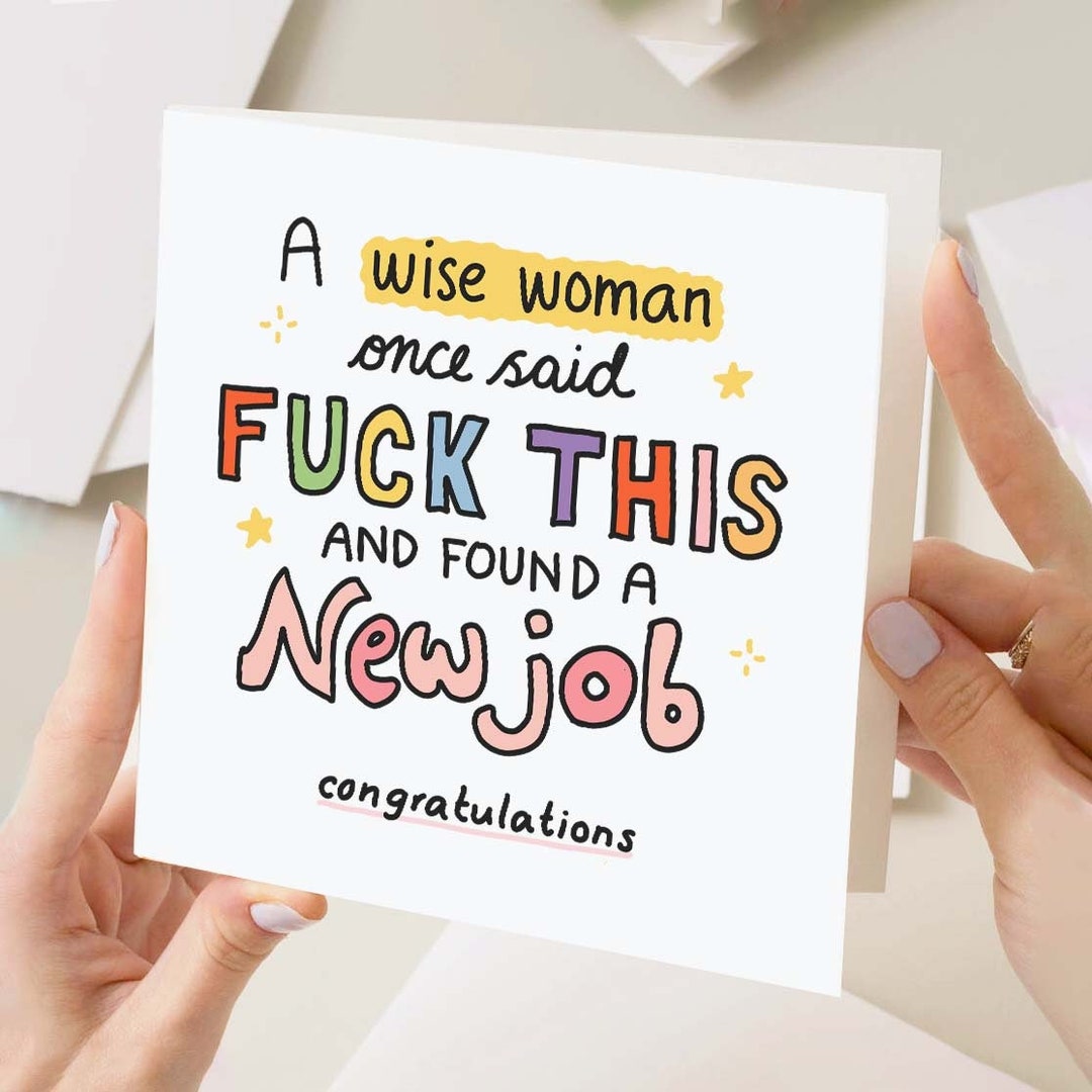 Wise Woman New Job Card, Funny Card for Work Friend, Colleague, New Job ...