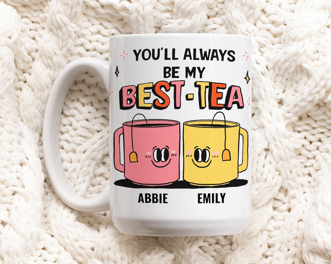 Custom Best Friend Mug, Bestie Ceramic Cup Personalized, Best Friend ...